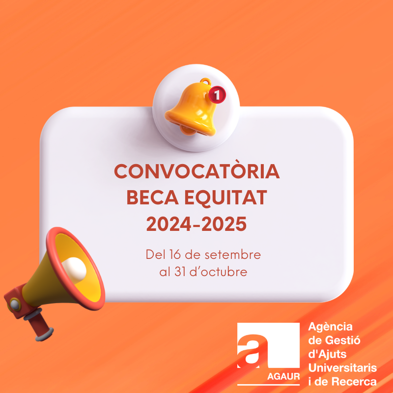 S'obre la convocatòria de la Beca Equitat per al curs 2024-2025 ...